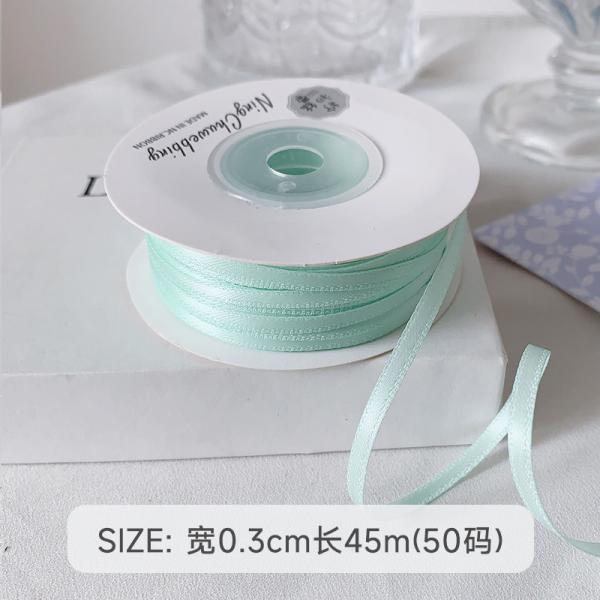 Quality 3mm Polyester Satin Ribbon Double Face High Density Satin Finish Poly Ribbon for sale