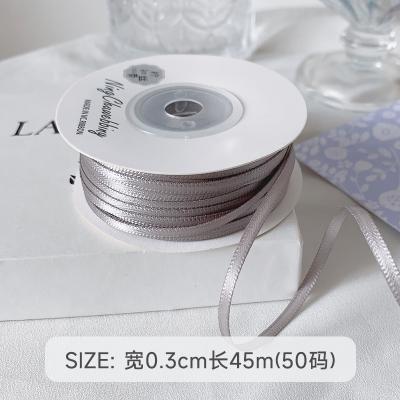 China 3mm Polyester Satin Ribbon Double Face High Density Satin Finish Poly Ribbon for sale