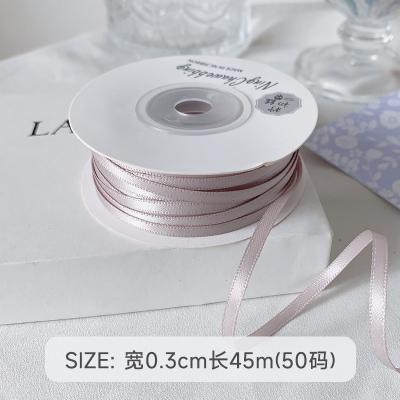 China 3mm Polyester Satin Ribbon Double Face High Density Satin Finish Poly Ribbon for sale