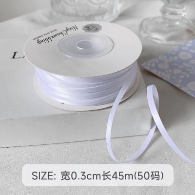 China 3mm Polyester Satin Ribbon Double Face High Density Satin Finish Poly Ribbon for sale