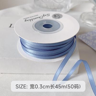 China 3mm Polyester Satin Ribbon Double Face High Density Satin Finish Poly Ribbon for sale