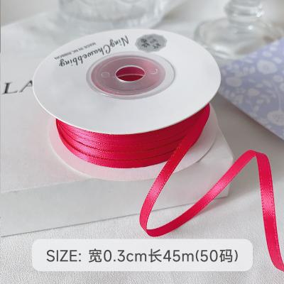 China 3mm Polyester Satin Ribbon Double Face High Density Satin Finish Poly Ribbon for sale