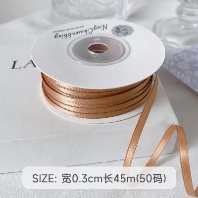 China 3mm Polyester Satin Ribbon Double Face High Density Satin Finish Poly Ribbon for sale