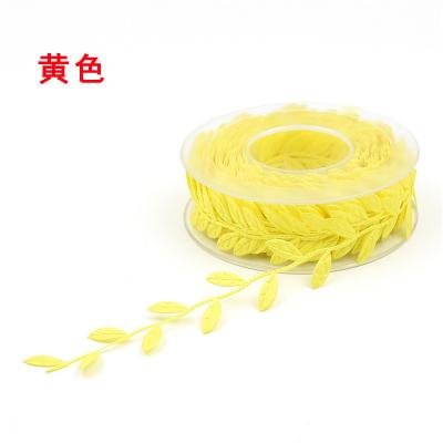 China Polyester Leaf Ribbon Ultrasonic Red Poly Ribbon For Wedding Decoration for sale