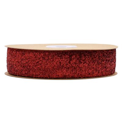 Cina Nastro di velluto brillante di 25 mm, tinto di verde oliva in vendita