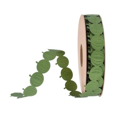Cina 18mm*15y Ultrasonico Pumpkin Wired Ribbon per la decorazione di Halloween in vendita