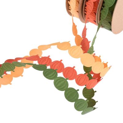 Cina 18mm*15y Ultrasonico Pumpkin Wired Ribbon per la decorazione di Halloween in vendita