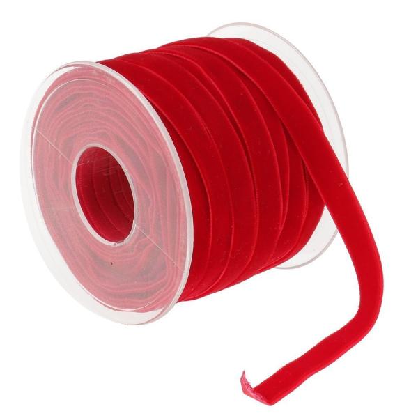 Quality 10mm*20Y Elastic Velvet Ribbon Pink Velvet Wired Ribbon ISO9001 for sale