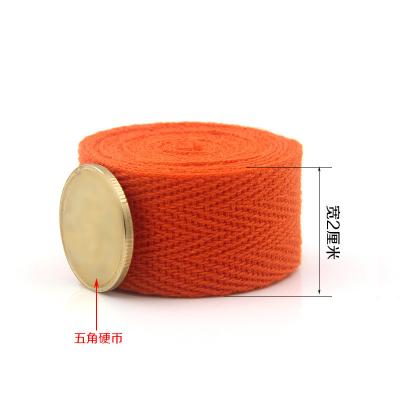 Cina 20 mm*50 y nastro di cotone tessuto a spirale per accessori di abbigliamento in vendita