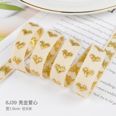 Cina 16mm*9m Heart Pattern Jacquard Nastro di cotone per accessori di abbigliamento in vendita