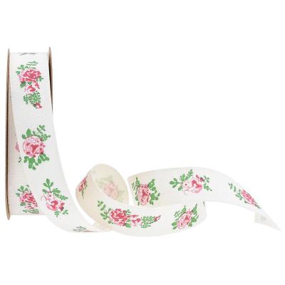 Cina 15 mm*10 m nastro di cotone stampato per imballaggio regalo e accessori per abbigliamento in vendita