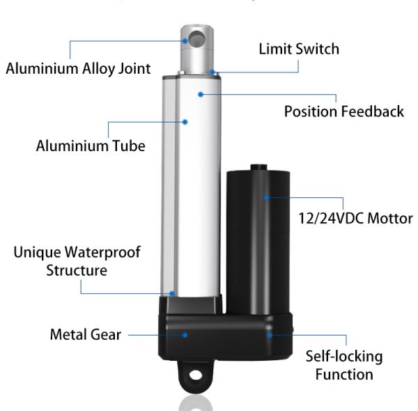 Quality Wireless Remote Control 12V 24V Electric Linear Actuator For Vehicle Trunk for sale