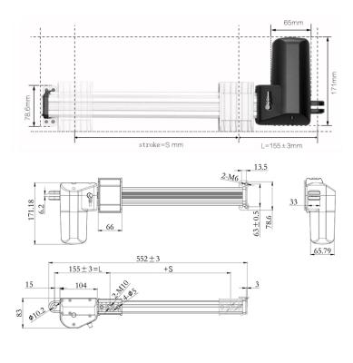 China 24V 6000N Heavy Load Linear Actuator Electric Recliner Chair Actuator Precision Control for sale