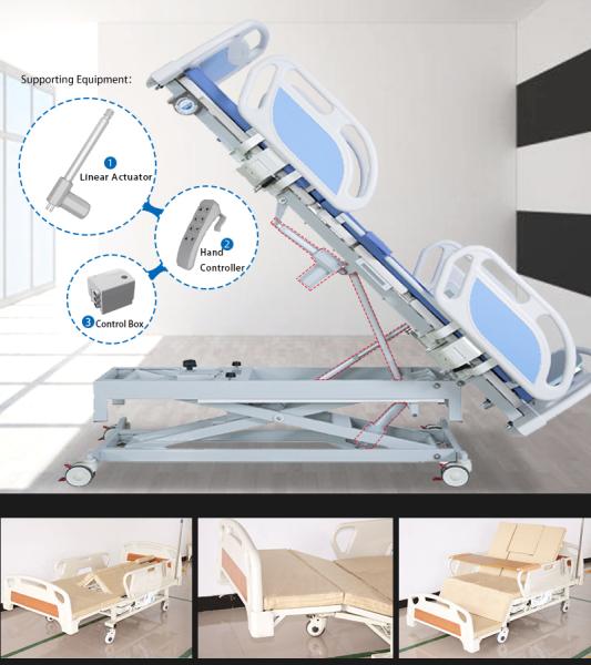 Quality IP65 Class 12V 24V High Thrust Linear Actuator For Multi Function Hospital Beds for sale