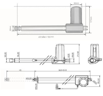 China Low Noise Cost Effective 29V Electric Linear Actuator 400mm Stroke for Kitchen Furniture for sale