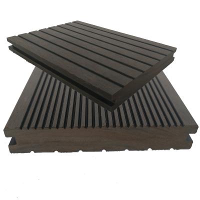 China Moistureproof co-extruded antique garden brown wood plastic composite for sale