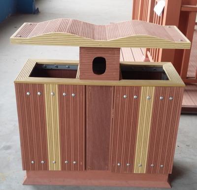 China Outdoor indoor trash can Outdoor park trash can Environmentally friendly composite plastic wooden box for sale