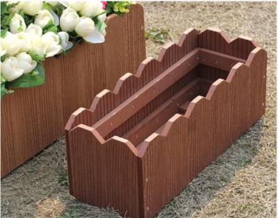 China wpc decking manufacturer wpc planter customized outdoor decorative WPC flower box for sale