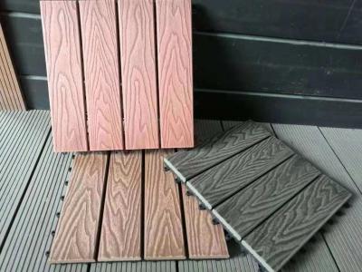 China DIY Floor title Outdoor plastic wood flooring  PE composite  DIY flooring, Recyclable wpc DIY flooring for sale