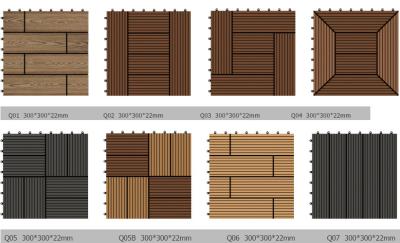 China 2018 WPC Anti-slip waterproof DIY Interlocking Decking flooring tiles 300*300mm for pool garden puzzle tiles exterior/i for sale