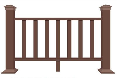 China fence Environmental safety, square, park, Wpc wood plastic floor household WPE plastic wood fence Factory direct supply for sale