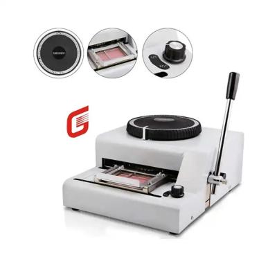 China PVC Card Embosser Stamping Machine for Business Cards 68/72 Daisy Wheel SDK Included for sale