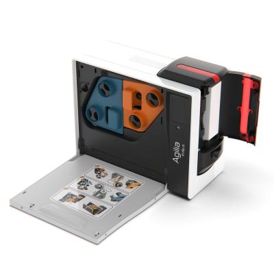 China Dual Sided Retransfer IC ID Business Card Printer with 3.5 Inch Color LCD Touchscreen for sale