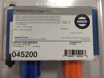 China 045200 YMCK Color Ribbon A solução definitiva para a impressora de cartão de identificação DTC4500/DTC4520E à venda