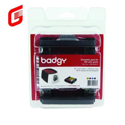 Cina 9 mm di larghezza CBGR0100C Nastro a colori Compatibile con Badgy100 e Badgy200 Card Printer in vendita