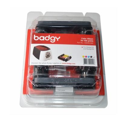 Cina 9 mm di larghezza CBGR0100C Nastro a colori Compatibile con Badgy100 e Badgy200 Card Printer in vendita