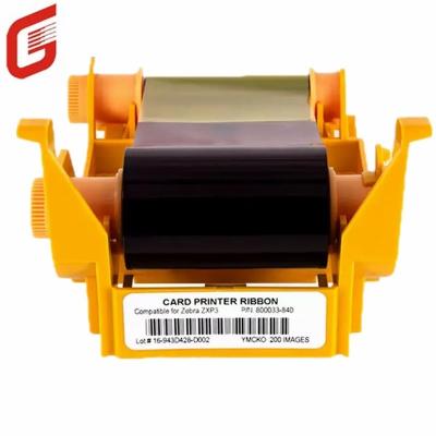 China Carton Size 57X32X28.5 cm 800033-840 YMCKO Compatible Ribbon For Zebra ZXP3 Printer for sale