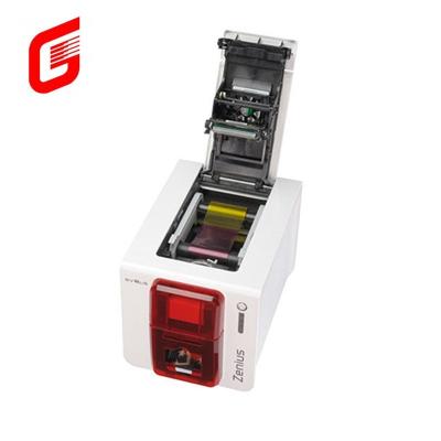 China High Speed Kleur YMCKO Evolis Zenius Eenzijdige PVC-ID-kaartprinter voor CR80-kaarten Te koop