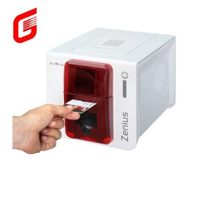 China High Speed Kleur YMCKO Evolis Zenius Eenzijdige PVC-ID-kaartprinter voor CR80-kaarten Te koop