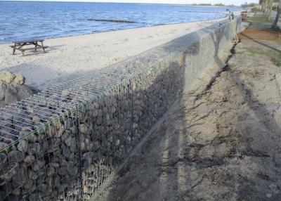 중국 랜스카핑 벽면 장식물을 위한 녹색 분말 직류 전기로 자극된 3 밀리미터 용접된 개비온 상자 판매용