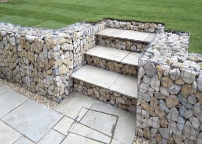 중국 랜스카핑 벽면 장식물을 위한 녹색 분말 직류 전기로 자극된 3 밀리미터 용접된 개비온 상자 판매용