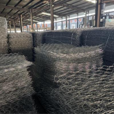 China Galvanized Gabion Basket 2x1x1m Double Twisted Steel Mesh 2.7mm Wire for sale