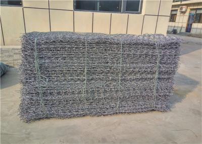 China 80mmx100mm Mesh Size PVC Coated Hot Dipped Galvanized Gabion Cages For Sturdy Construction for sale