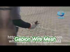 1m*1m*2m Alta resistenza alla trazione PVC poliedrico rivestito con maglia di fili di gabione