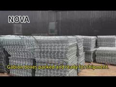 Malha galvanizada revestimento das cestas 4x1x1m 60x80mm de Gabion do pó