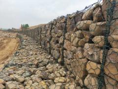 Rejas de gavión hexagonales de doble giro con red de alambre de acero Jaula de gavión Cestas de gavión para protección de pendientes