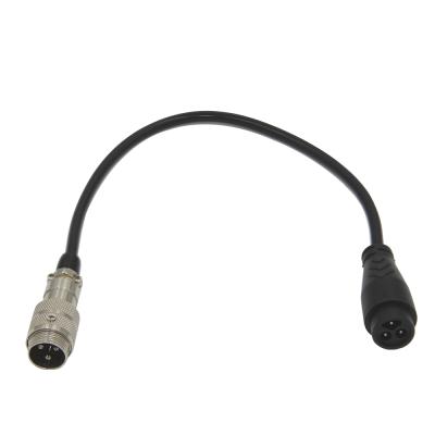 China 3 Pin 13.6inch Waterproof Male Female Electric Scooter Cable Scooter Spare Parts for sale