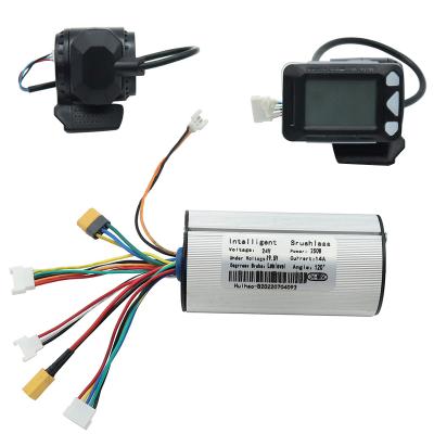 China Three-Phase DC Brushless Motor Controller with LCD Instrument Accelerator Half Circle Electric Scooter Parts for Elektroroller for sale