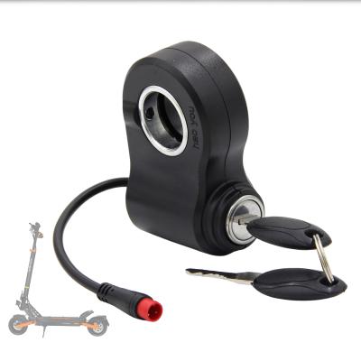 China ABS Material 36V Voltage Water Resistant 2Pin Ignition Lock for Electric Scooter Parts Replacement for sale