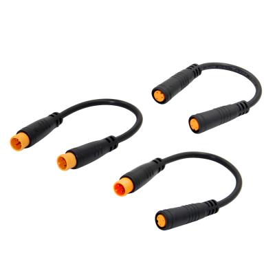 China IP67 Waterproof 3 Pin E-Bike Extension Cable Connector Wire for Throttle Gear Sensor Brake Lever Scooter Parts for sale