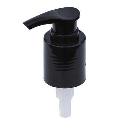 China 28mm PP Luxury Hand Lotion Pump Black  Smooth Body Lotion Dispenser for sale