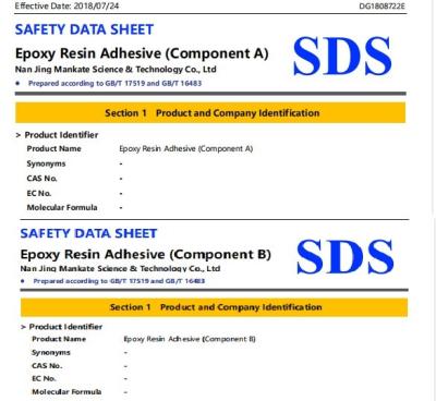 China Modified Epoxy Resin NJMKT-500 ETA Approval Concrete Bonding Adhesive with Static Mixer for sale