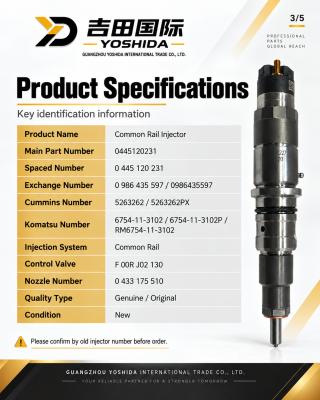 China 0445120231 COMMON RAIL INJECTOR REPLACEMENT FOR KOMATSU PC200-8 for sale