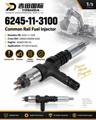 China 6245-11-3100 Original Common Rail Injector For Komatsu PC1250-8 SAA6D170E-5 for sale