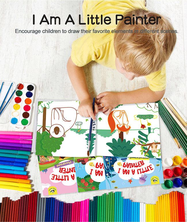 Interactive Creative Inspire Toddlers Coloring Book Stress Relief Drawing Book 1