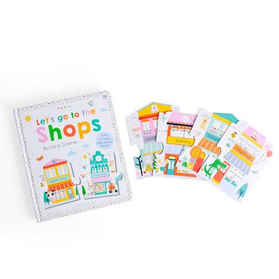 Cina Stampa del libro d'apprendimento prescolare di puzzle di pop-up della copertina dura dei bambini per i bambini in vendita